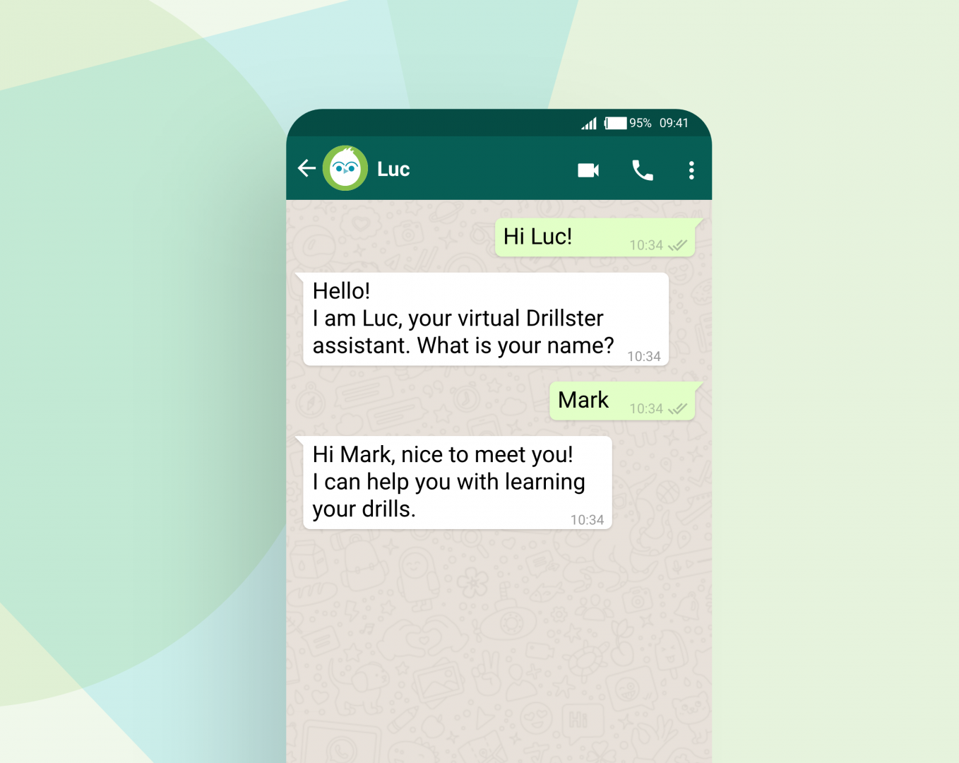 Practice drills with Luc the learnbot - Drillster